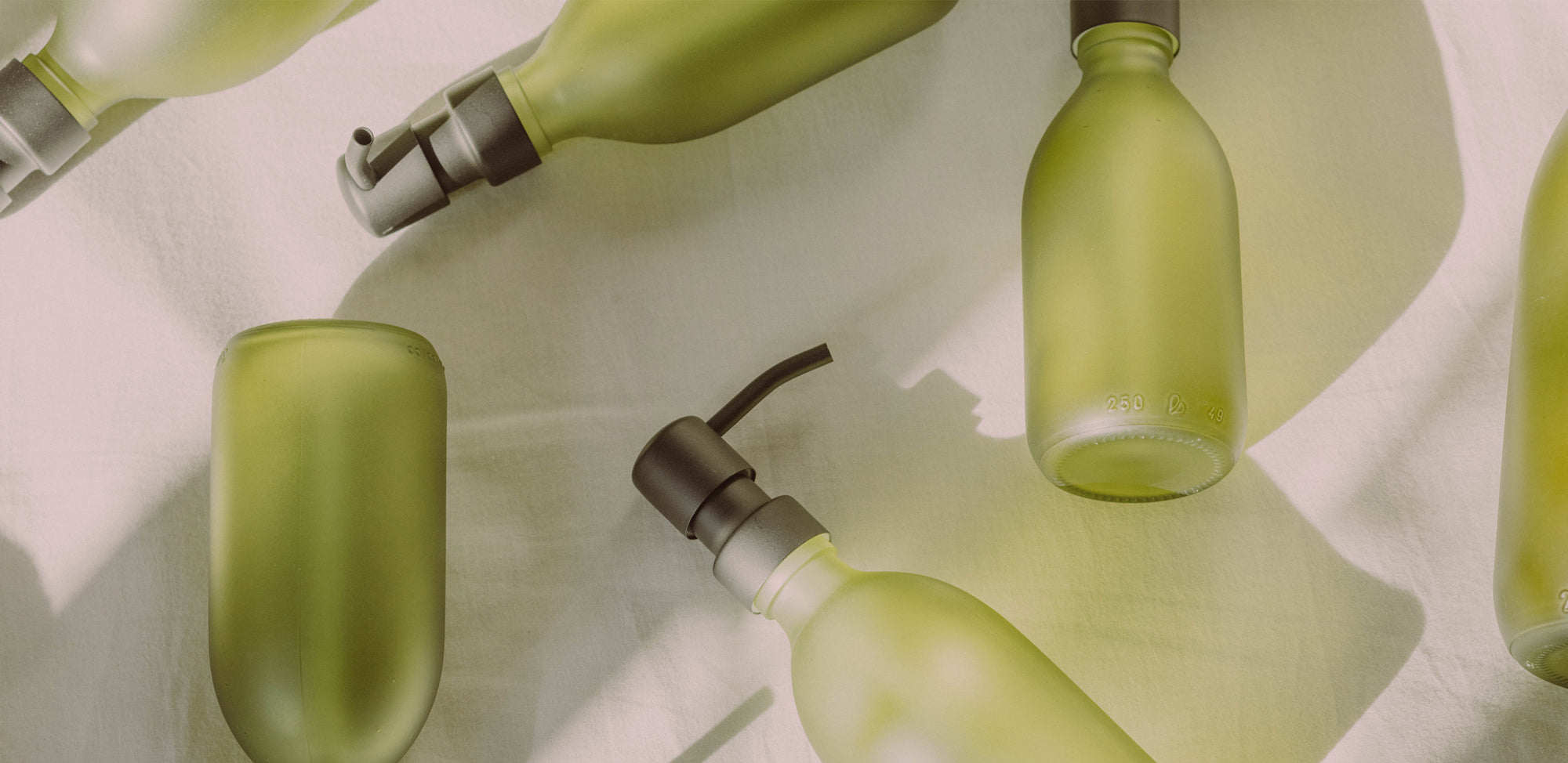 Green Glass Soap Dispensers | Nature-Inspired Elegance by Kuishi