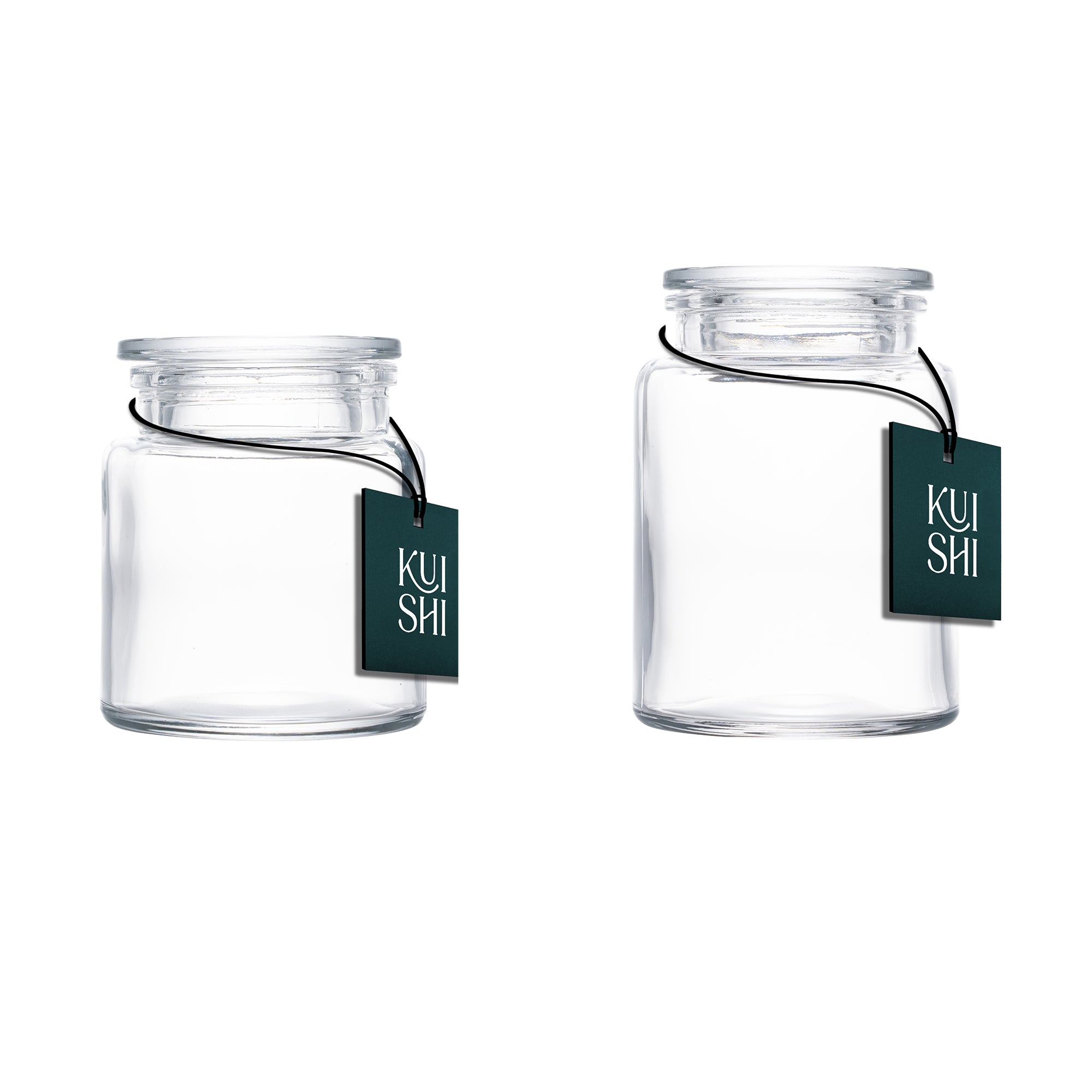 Clear Storage Jar Set | Transparent Glass Storage Jar Set – Kuishi